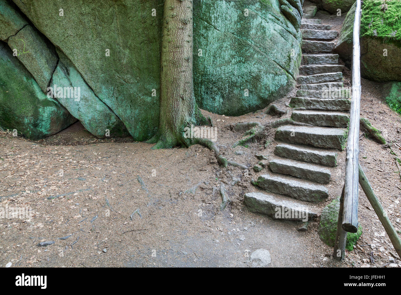 Rock labyrinth Luisenburg, with Wunsiedel, Fichtelgebirge, Upper ...