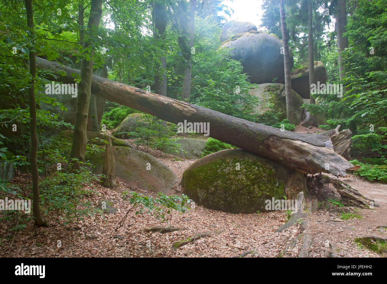 Rock labyrinth Luisenburg, with Wunsiedel, Fichtelgebirge, Upper ...