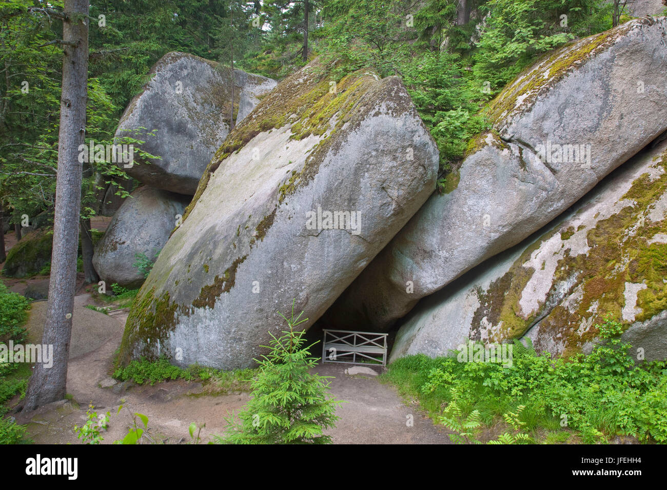 Rock labyrinth Luisenburg, with Wunsiedel, Fichtelgebirge, Upper ...