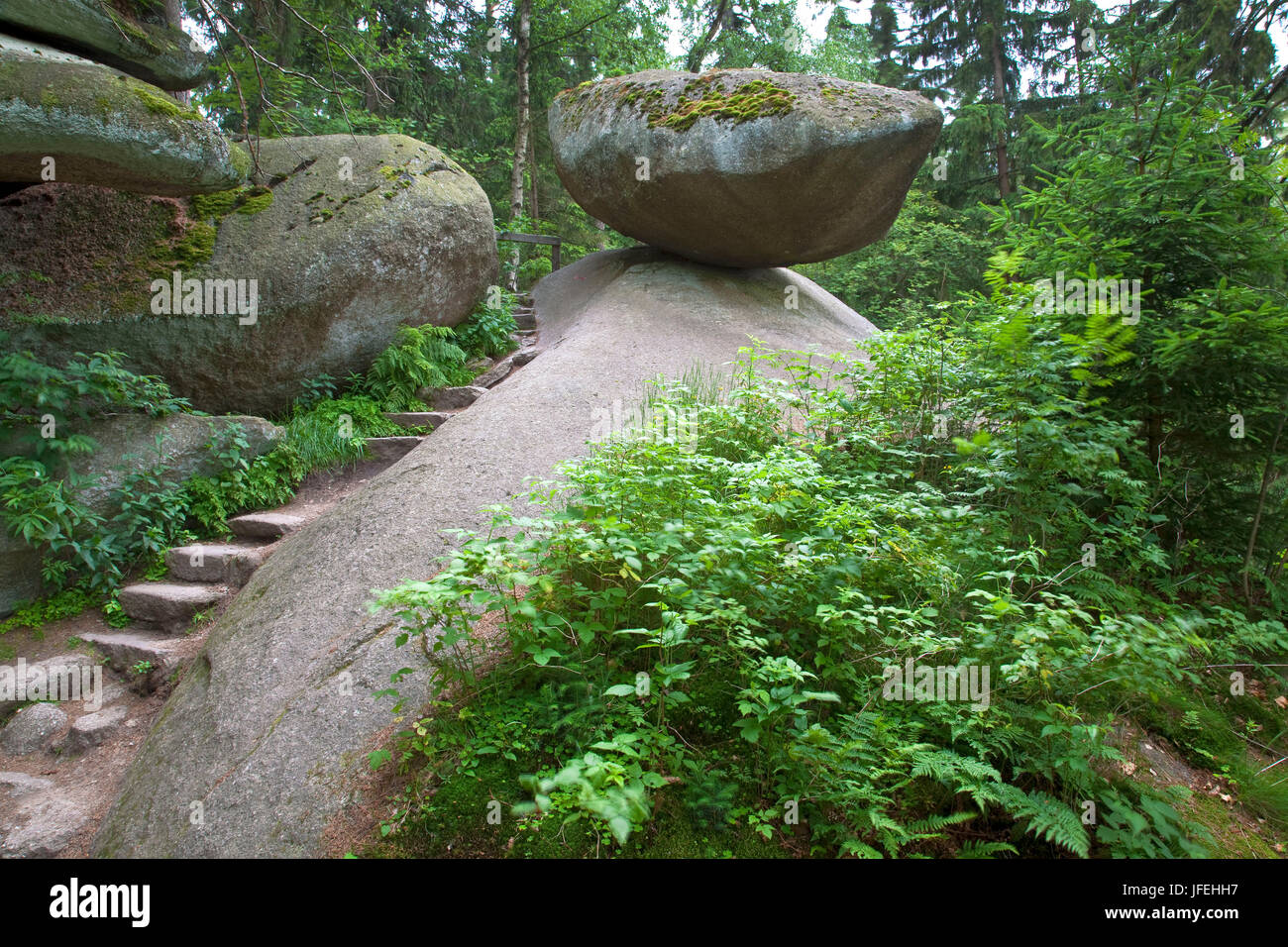 Rock labyrinth Luisenburg, with Wunsiedel, Fichtelgebirge, Upper ...