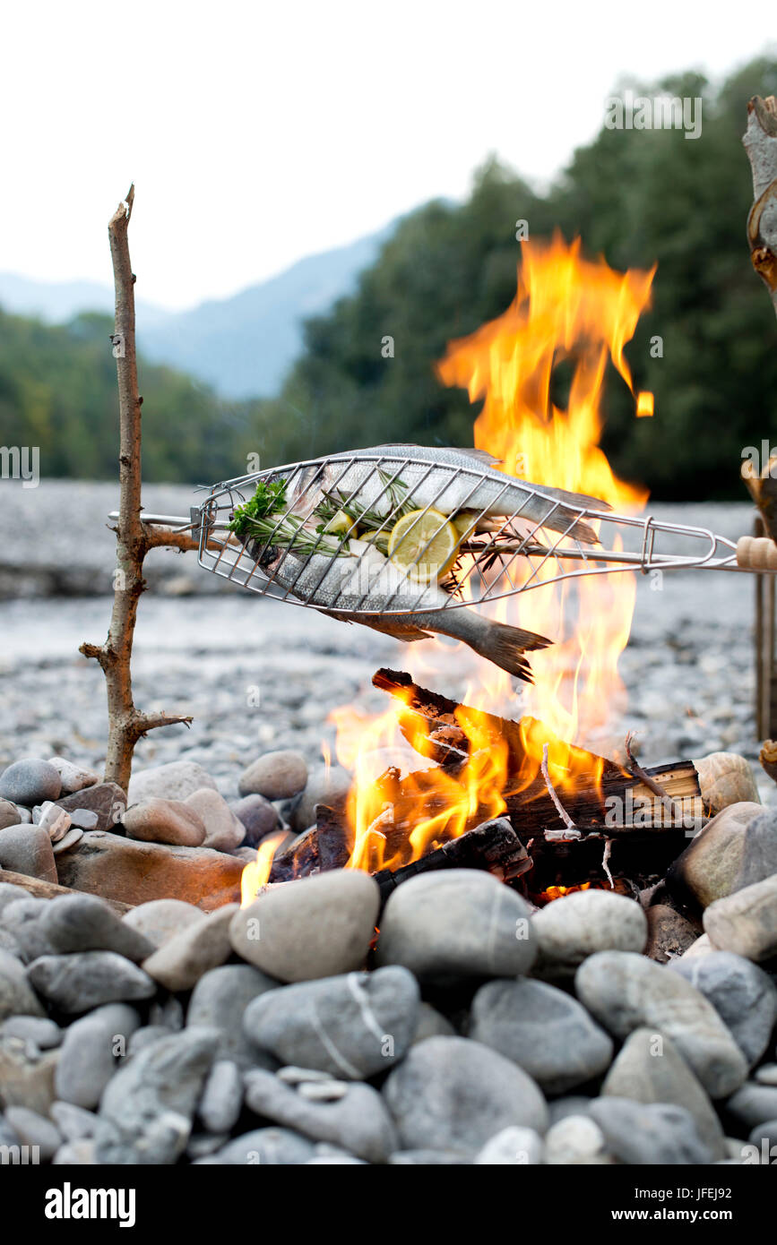 Barbecue fish holder hi-res stock photography and images - Alamy