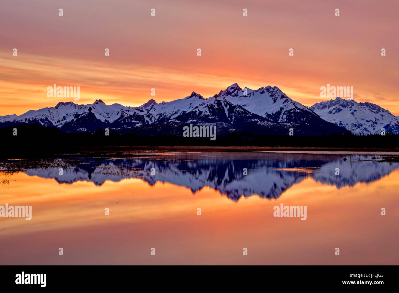North America, the USA, Alaska, Copper River delta, Chugach Mountains ...
