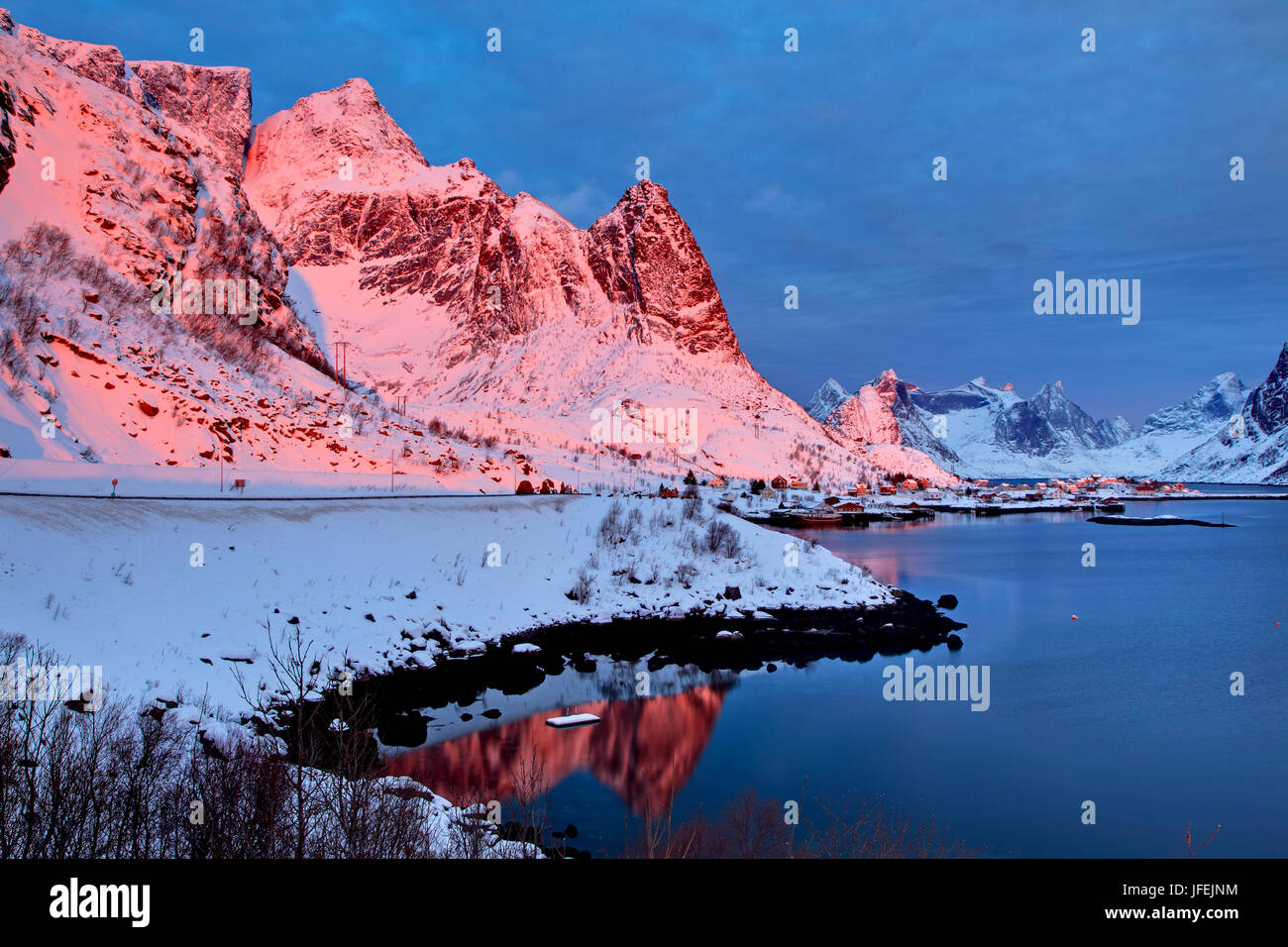 Norway, Lofoten, Moskenesoya, pure mountains Stock Photo - Alamy