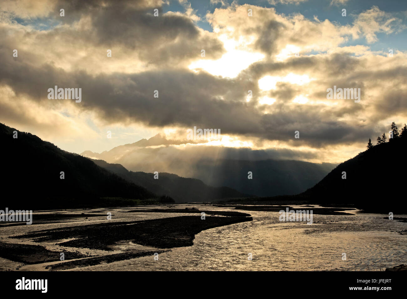 North America, the USA, Alaska, Resurrection River close Seward Stock ...