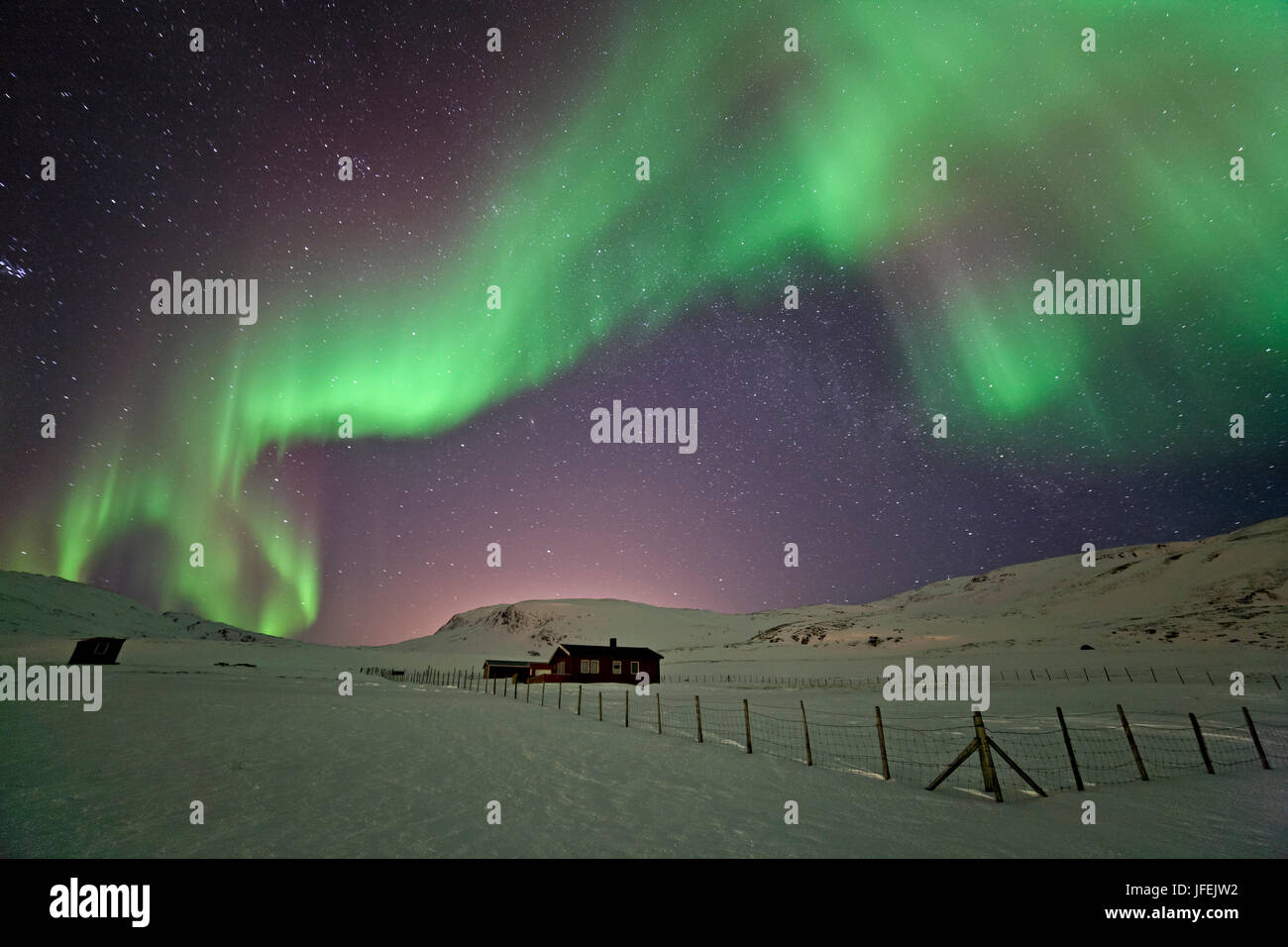 Norway, northern lights, Aurora Borealis Stock Photo - Alamy