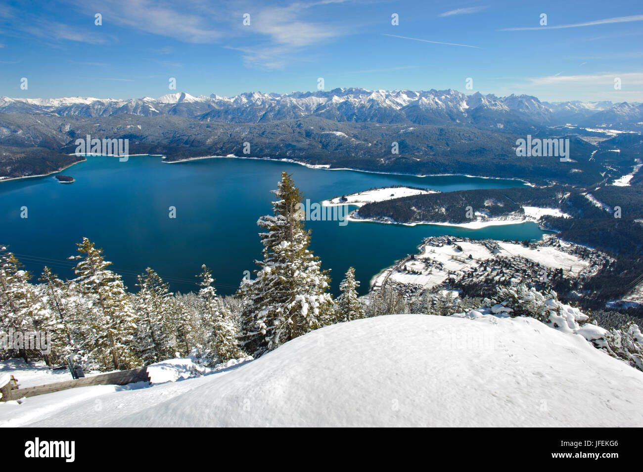 Walchensee panorama in winter hi-res stock photography and images - Alamy