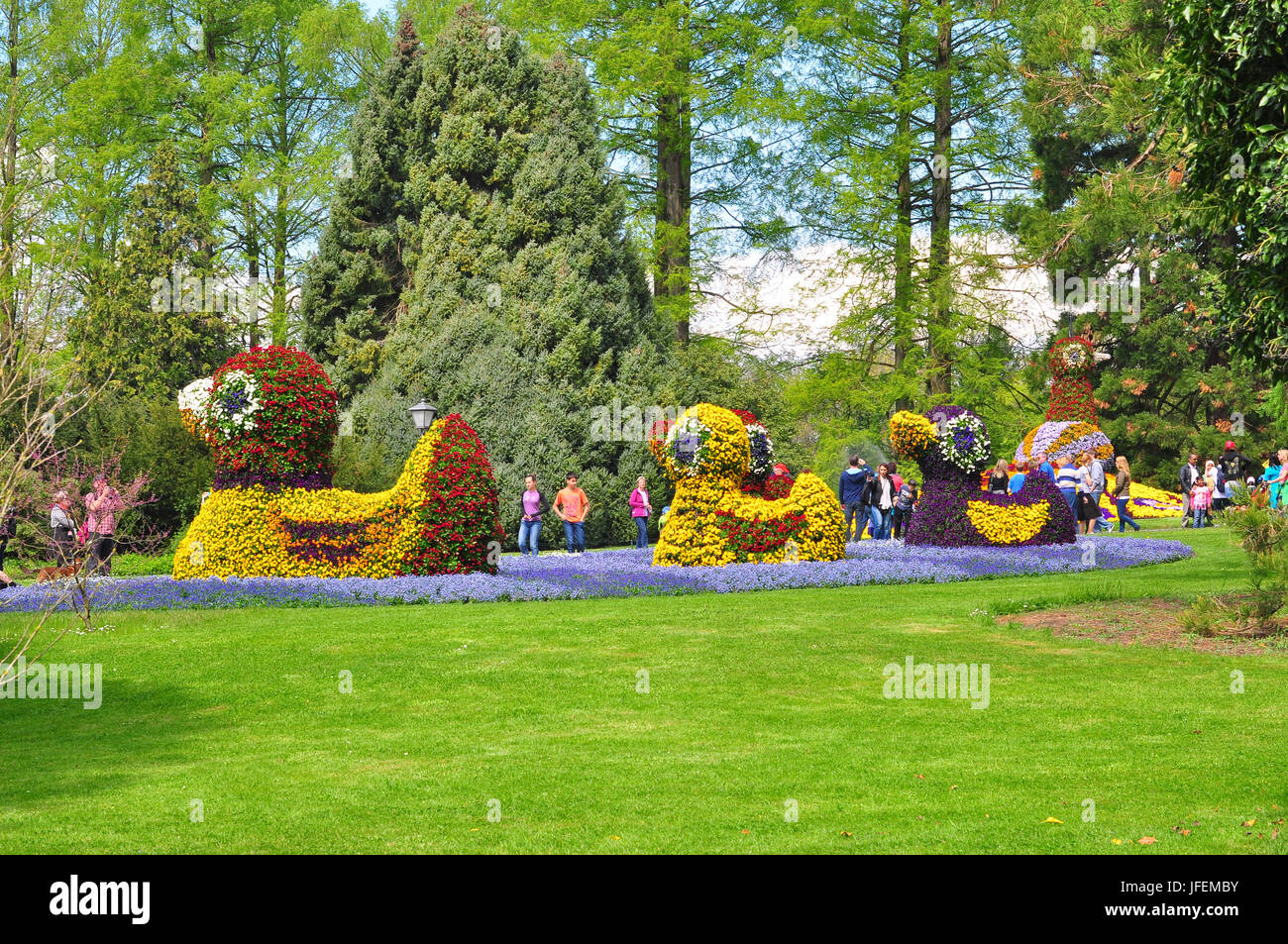Botany, park, flower figures Stock Photo - Alamy