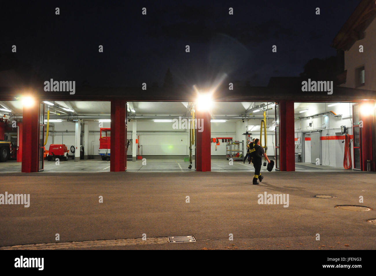Fire brigade, entry central office, device halls, illuminated, blank ...
