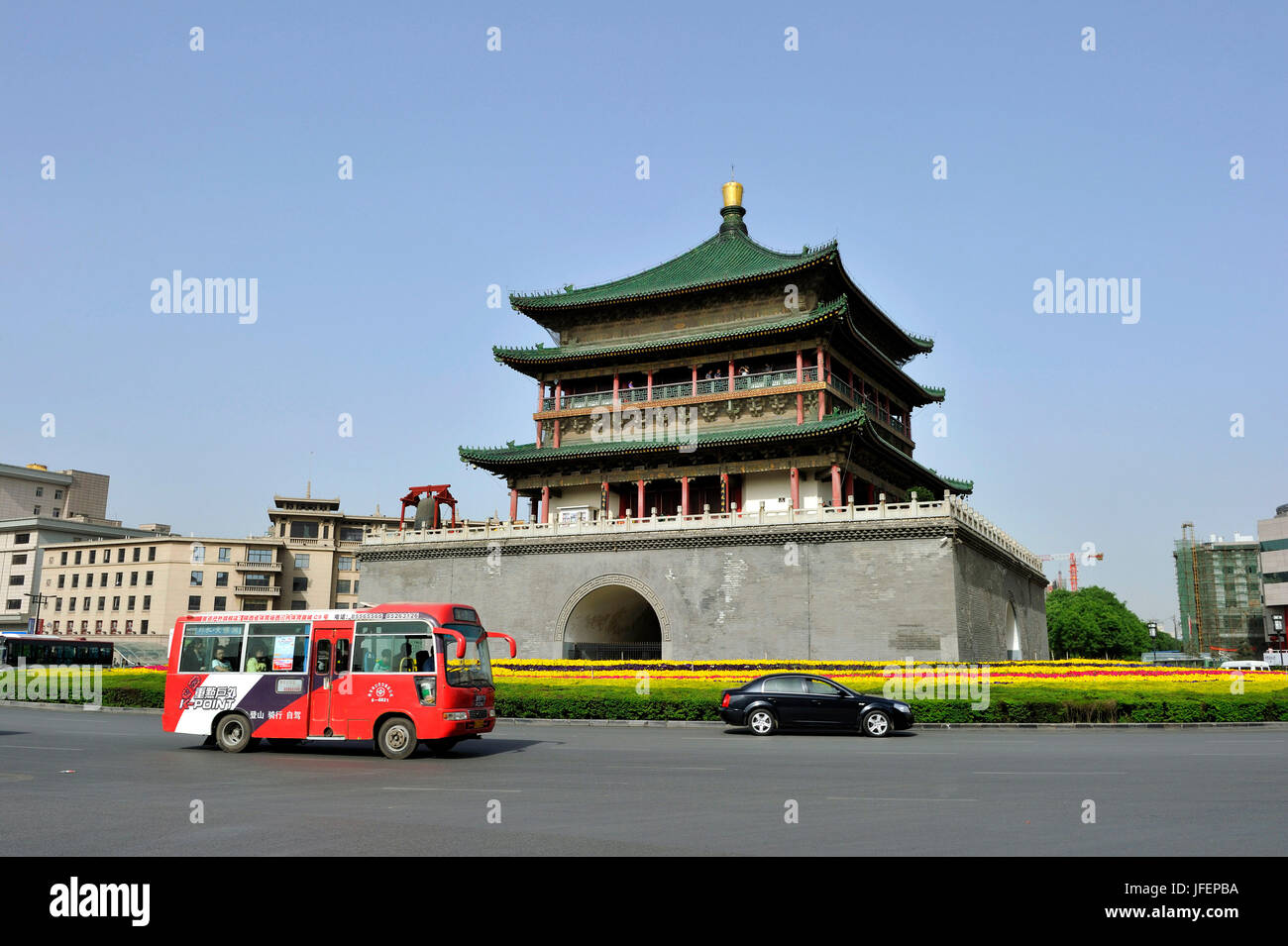 China, Shaanxi province, Xi' An, Bell tower Stock Photo - Alamy
