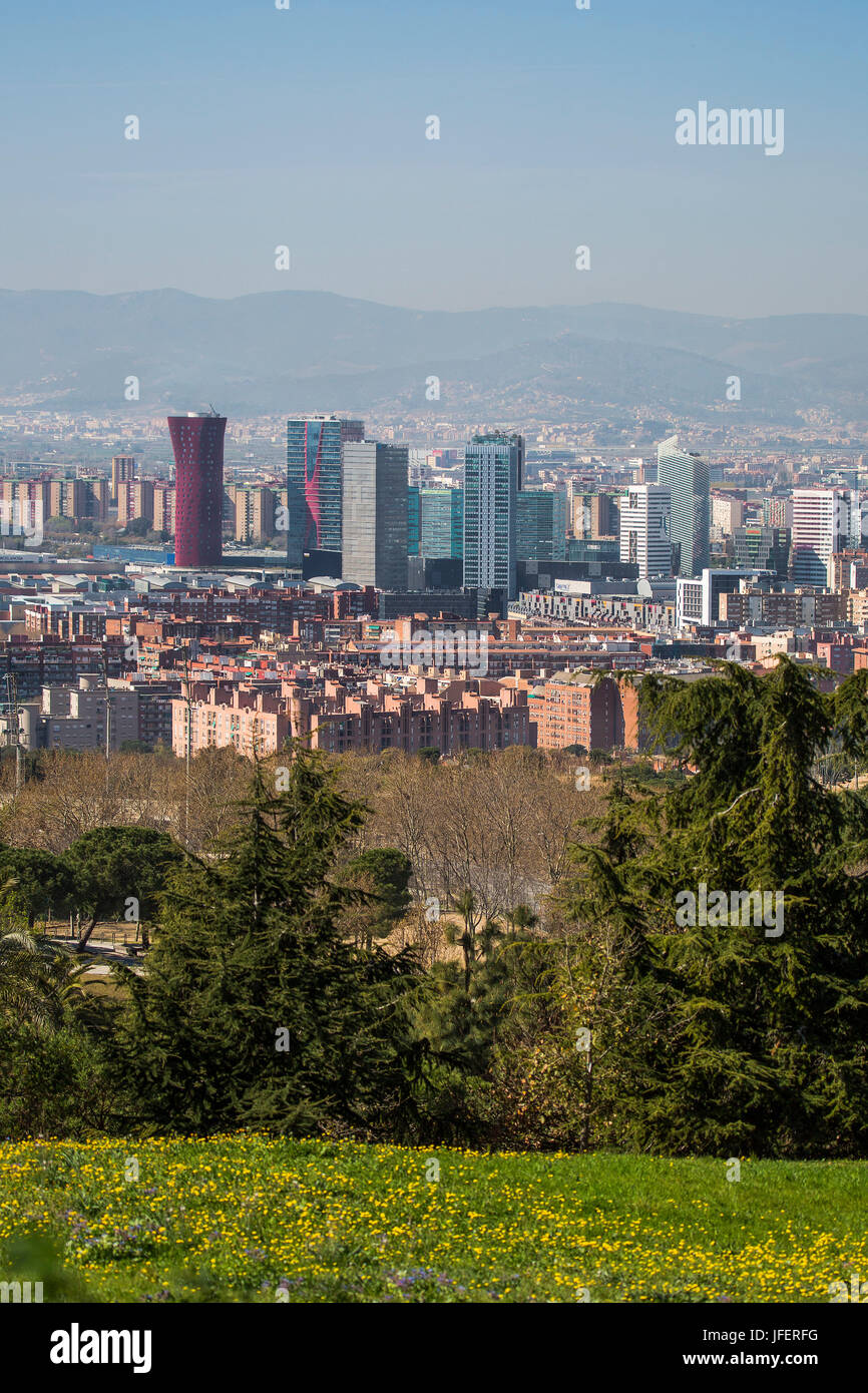 Spain, Catalonia, Barcelona metropoly, Hospitalet City Skyline, Europa ...