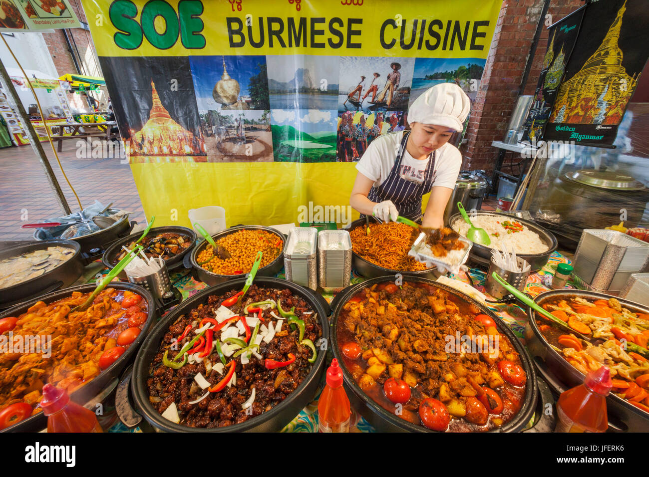 England, London, Tower Hamlets, Brick Lane, Brick Lane Market Food ...