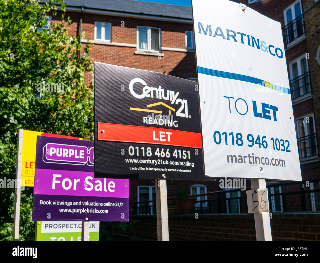 To Let Signs, Block of Flats, Reading, Berkshire, England, UK, GB Stock ...