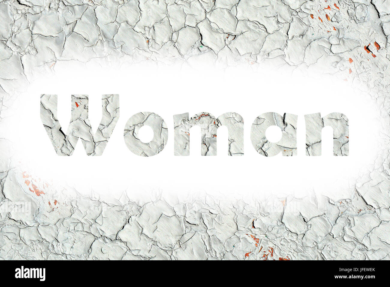 woman word print on the old wooden plate Stock Photo - Alamy