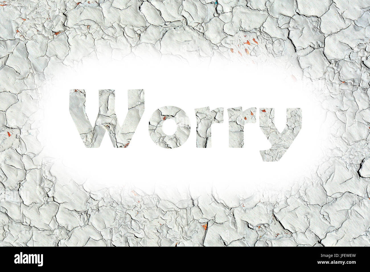 worry word print on the old wooden plate Stock Photo - Alamy