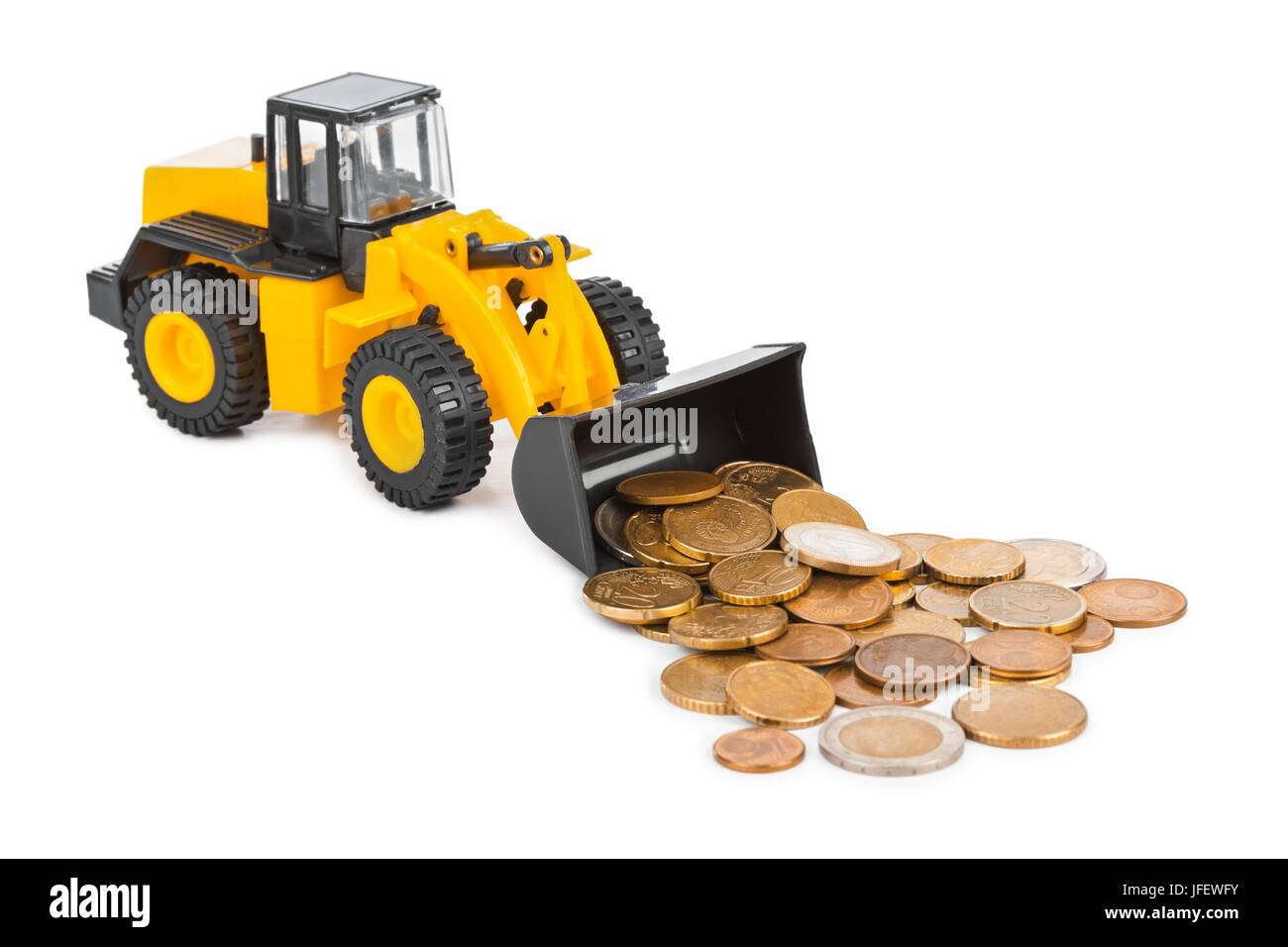 Toy gold coins hi-res stock photography and images - Alamy