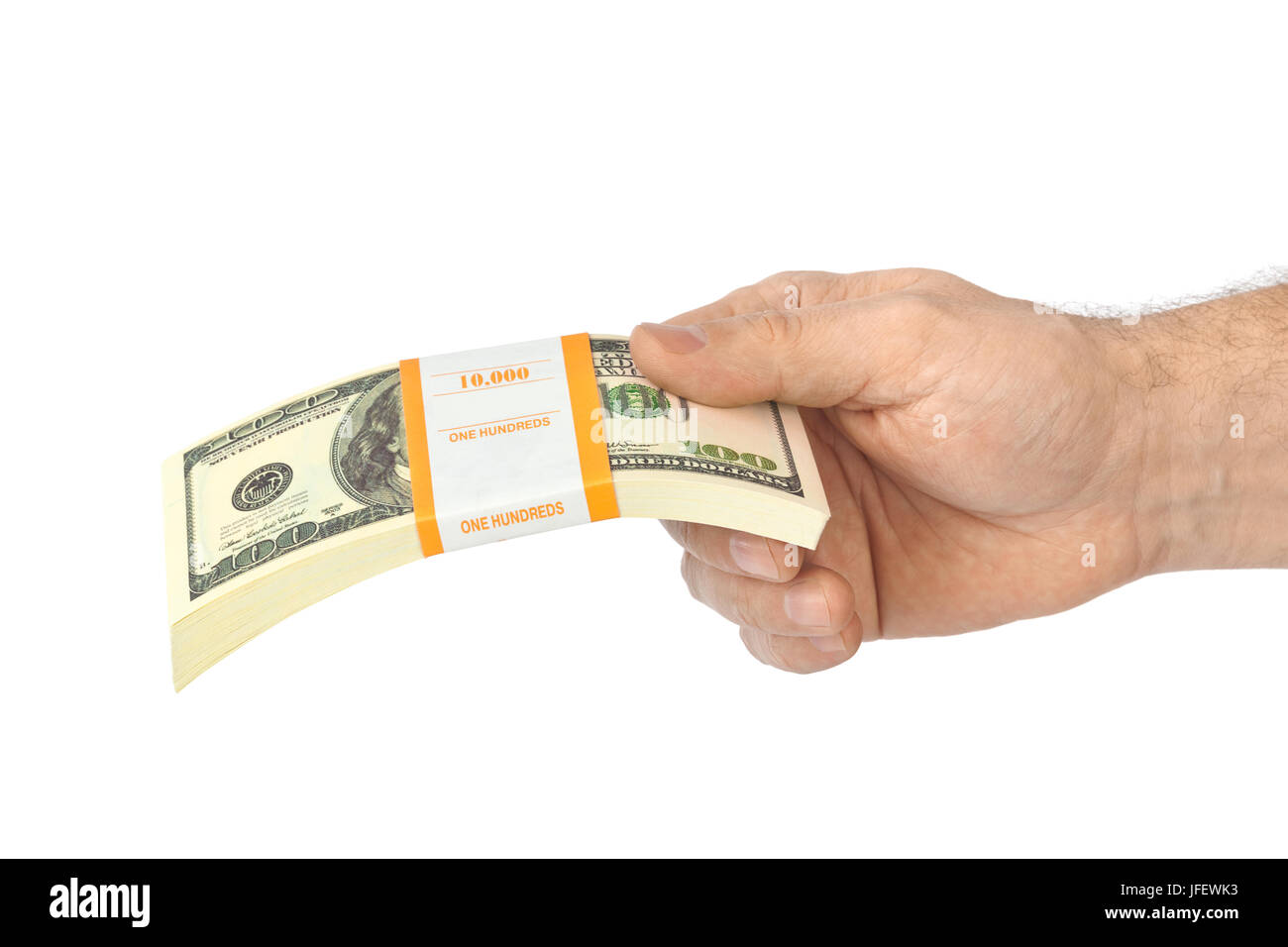 Hand with money Stock Photo - Alamy