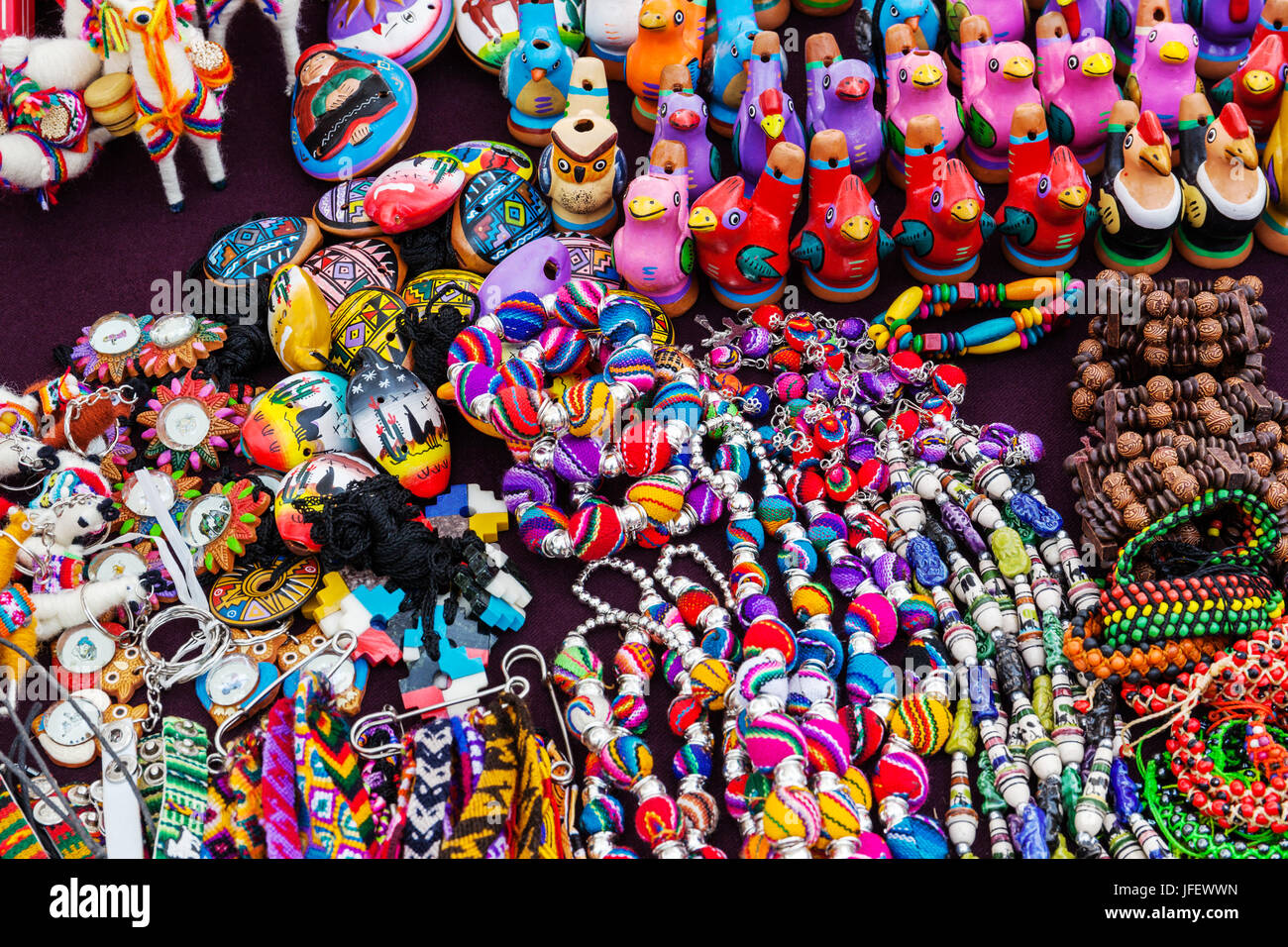 peruvian souvenirs and toys Stock Photo - Alamy