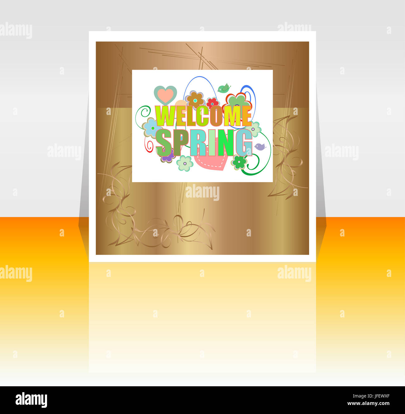 Welcome Spring Holiday Card Stock Photo - Alamy