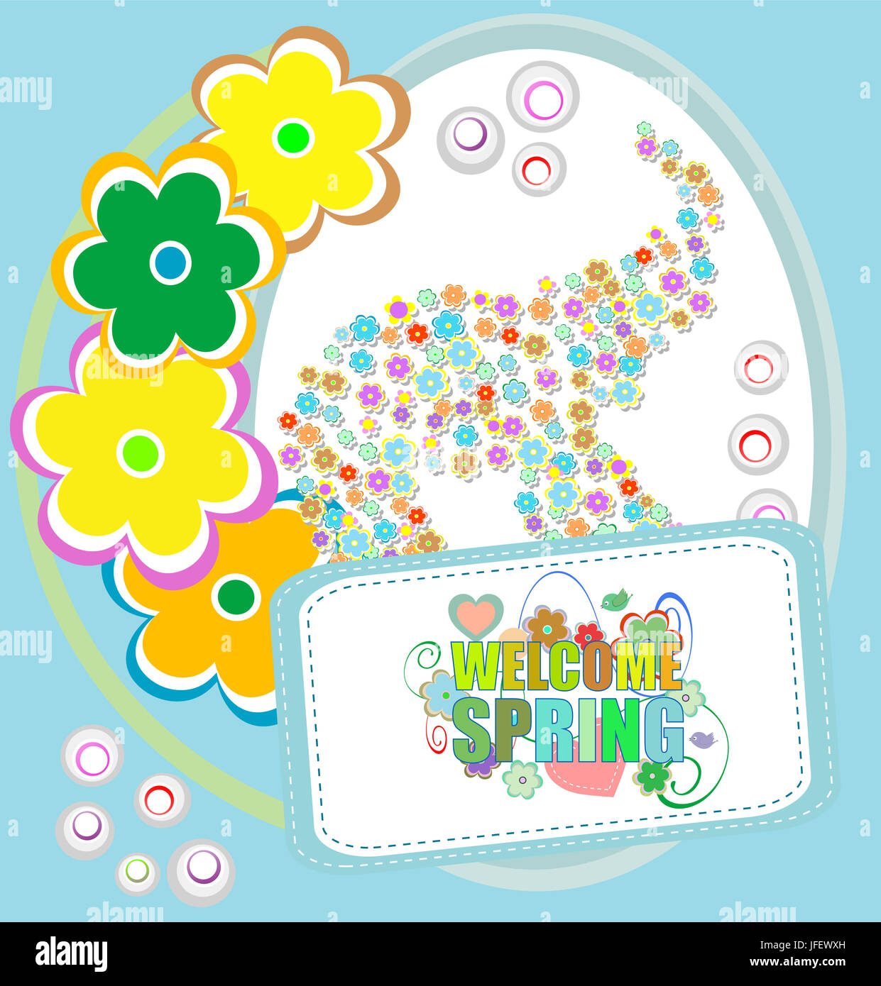 Welcome Spring Holiday Card Stock Photo - Alamy