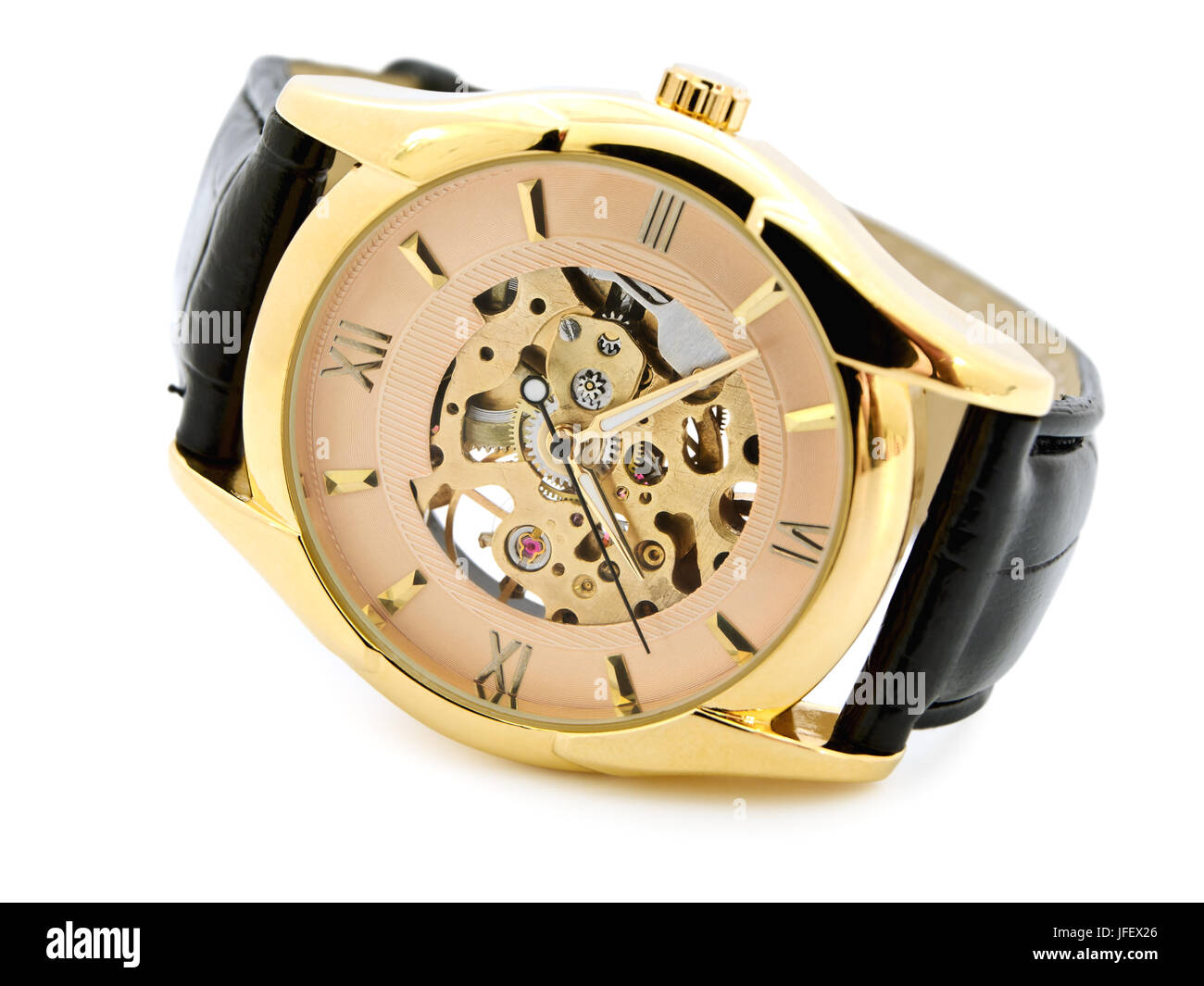 Fashionable Golden Watches Stock Photo - Alamy