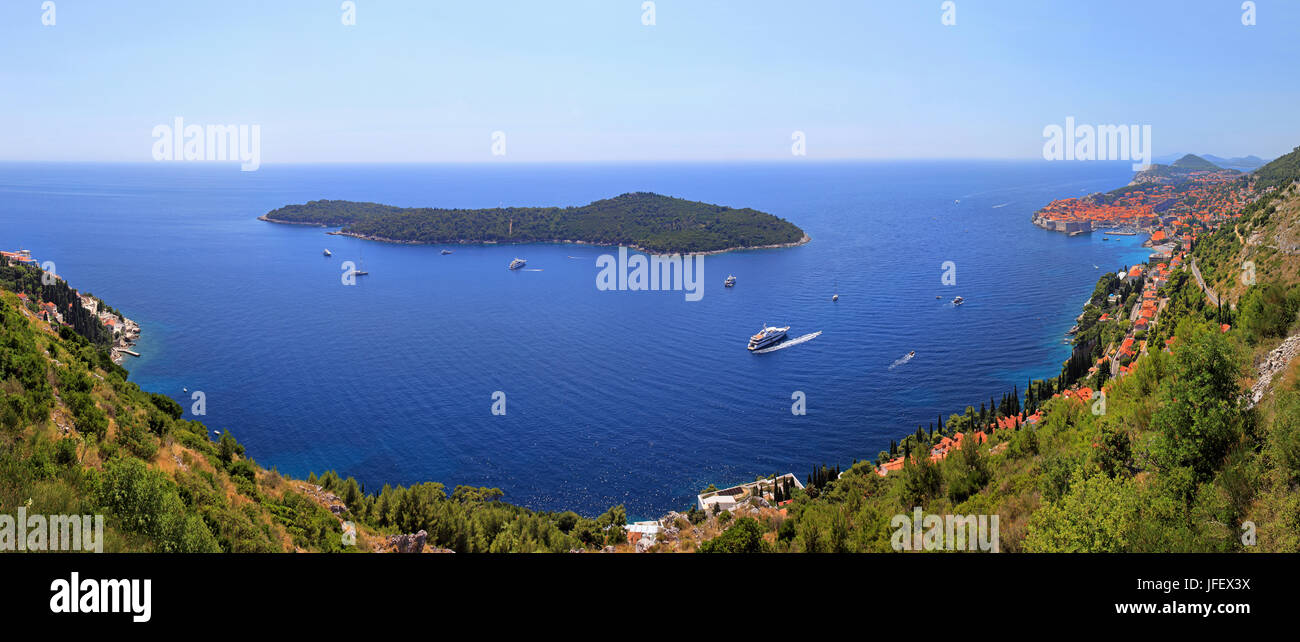 Aerial lokrum island hi-res stock photography and images - Alamy