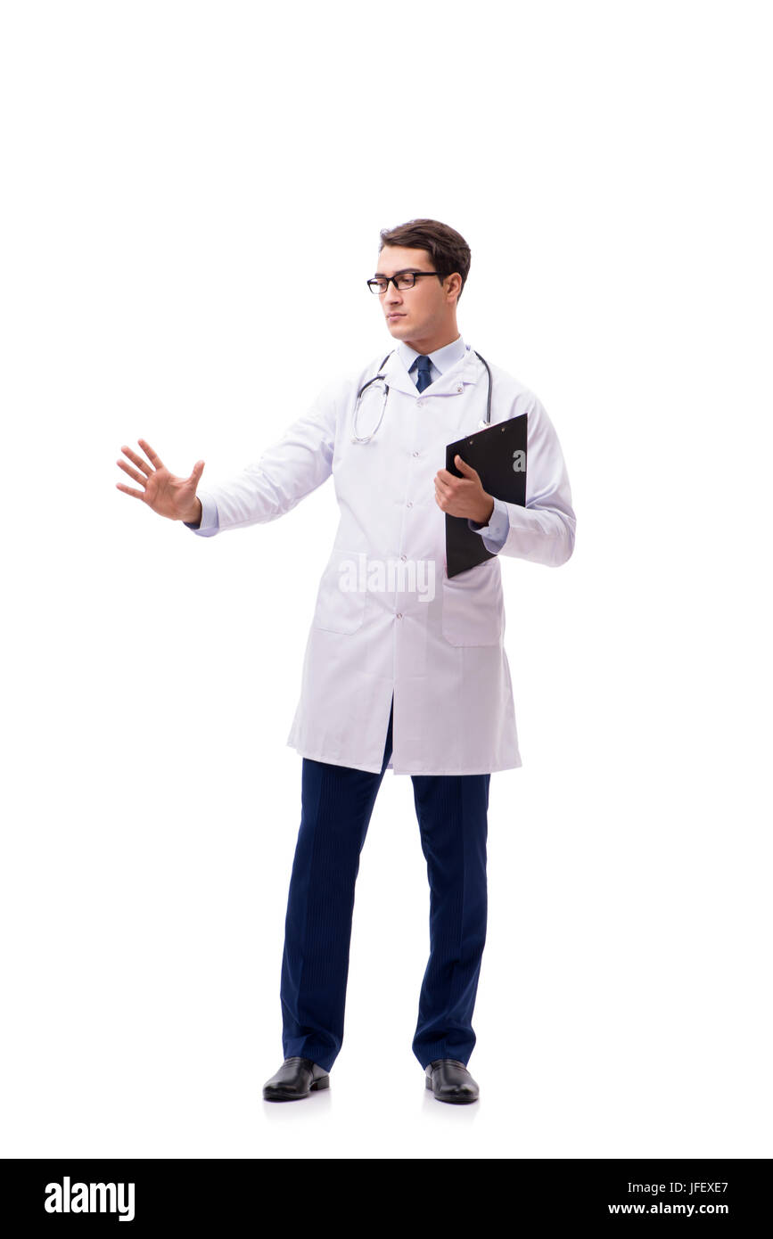 Young doctor isolated on white background Stock Photo - Alamy