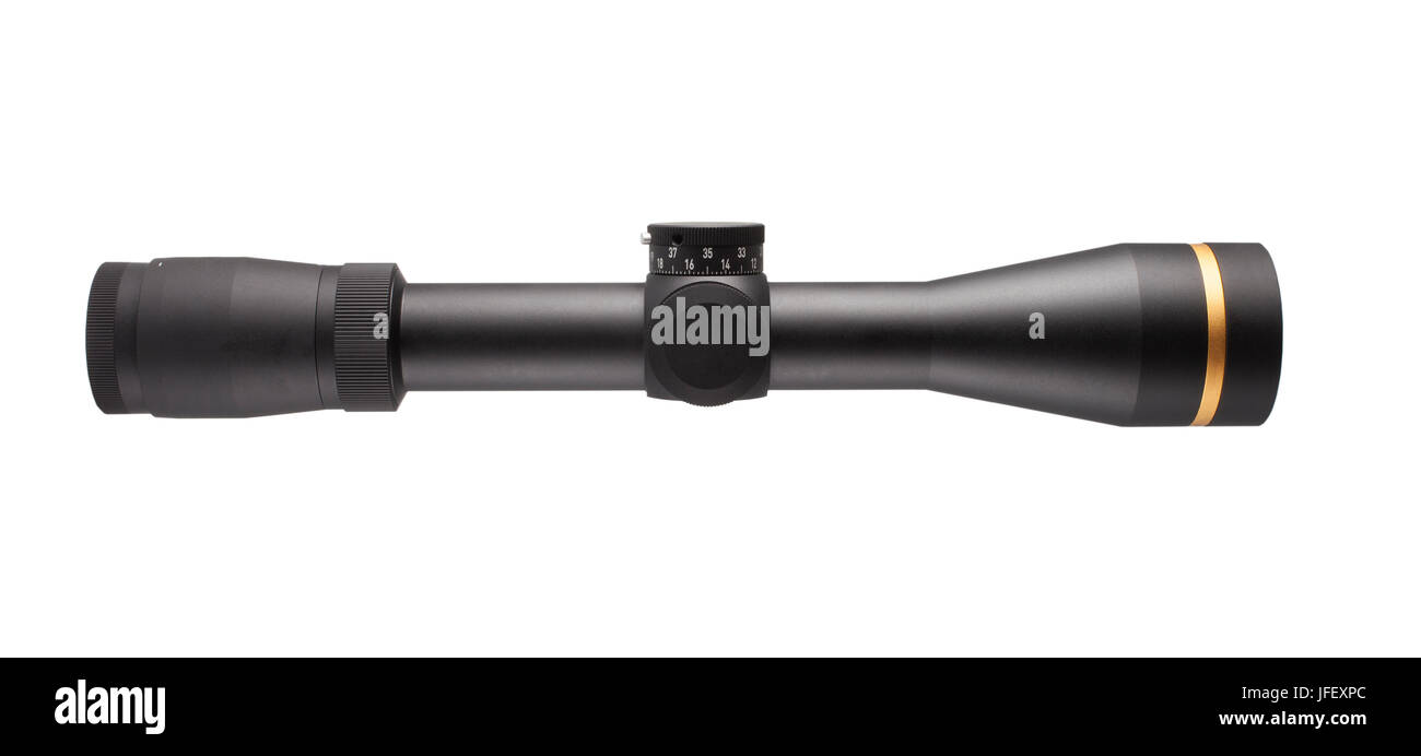 Scope used for shooting isolated on a white background Stock Photo - Alamy