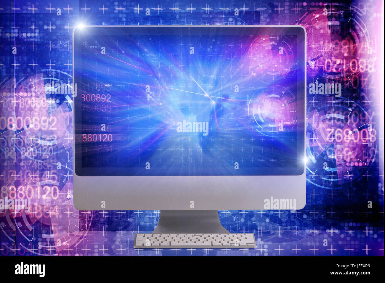 Computer screen in business concept Stock Photo - Alamy