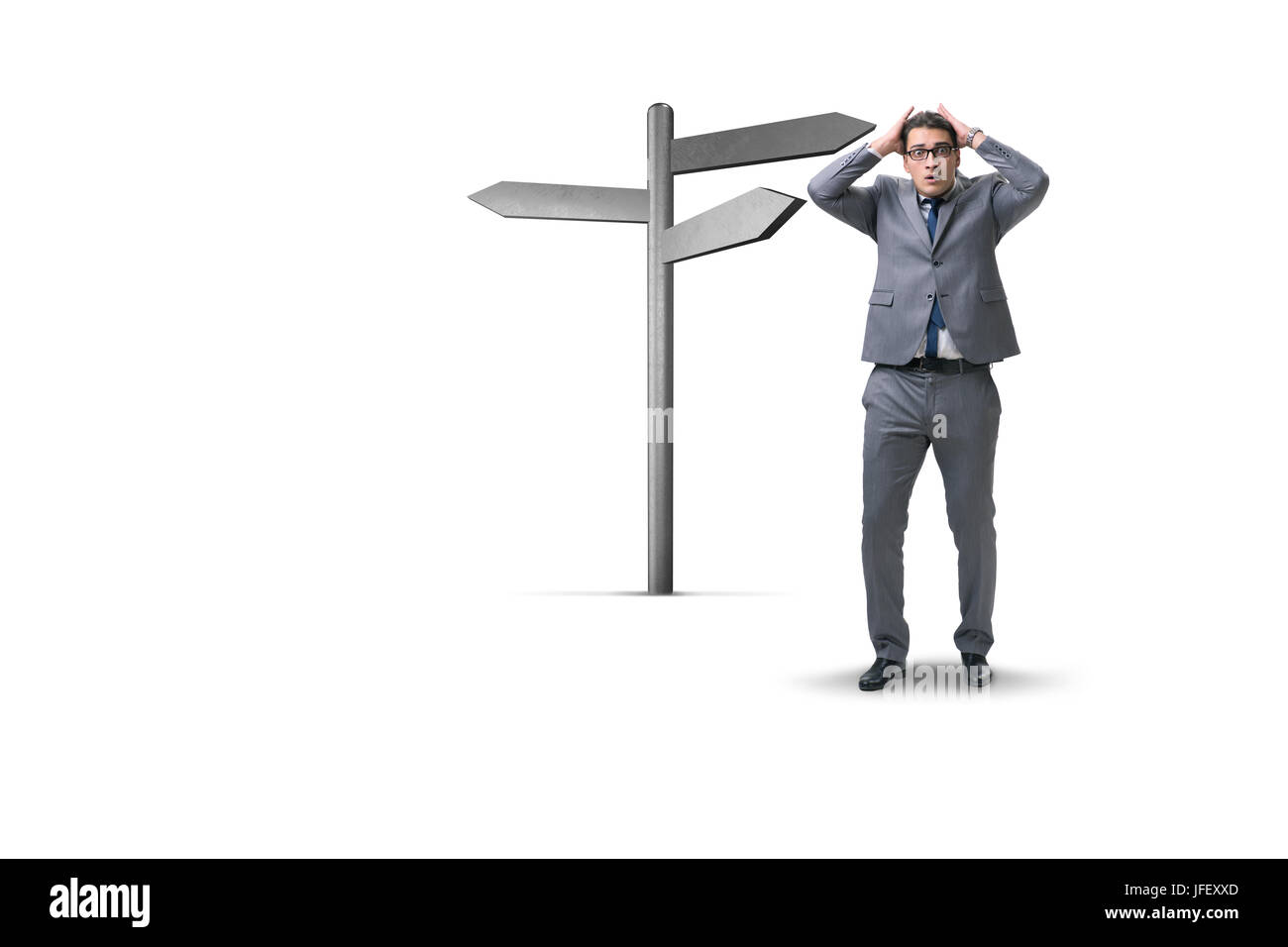 Man difficult choice Cut Out Stock Images & Pictures - Alamy