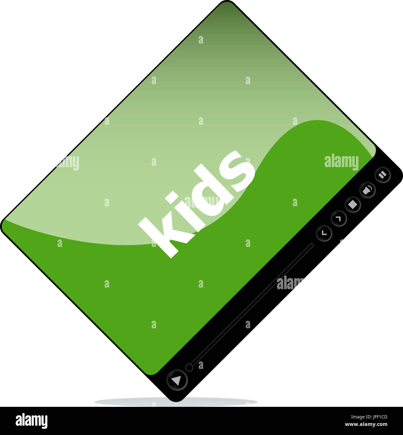 Video movie media player with kids on it Stock Photo - Alamy