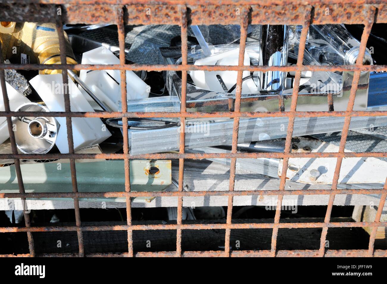 Collecting box for scrap Stock Photo - Alamy