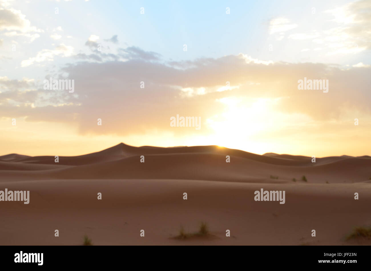 Sand Dunes in the sunrise of Sahara Great Desert in High Atlas ...