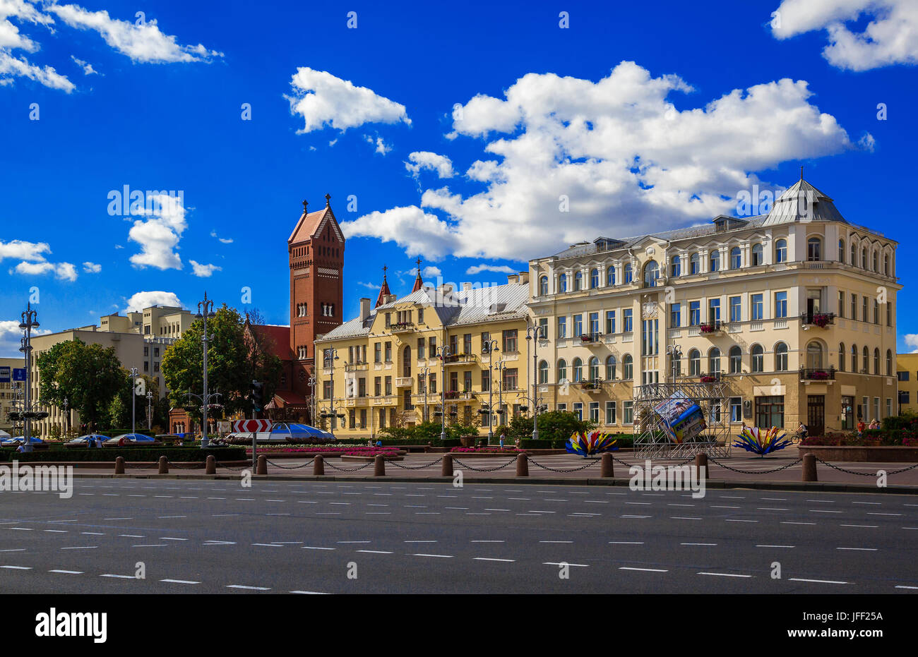 Minsk, Belarus, Independence Square Stock Photo - Alamy