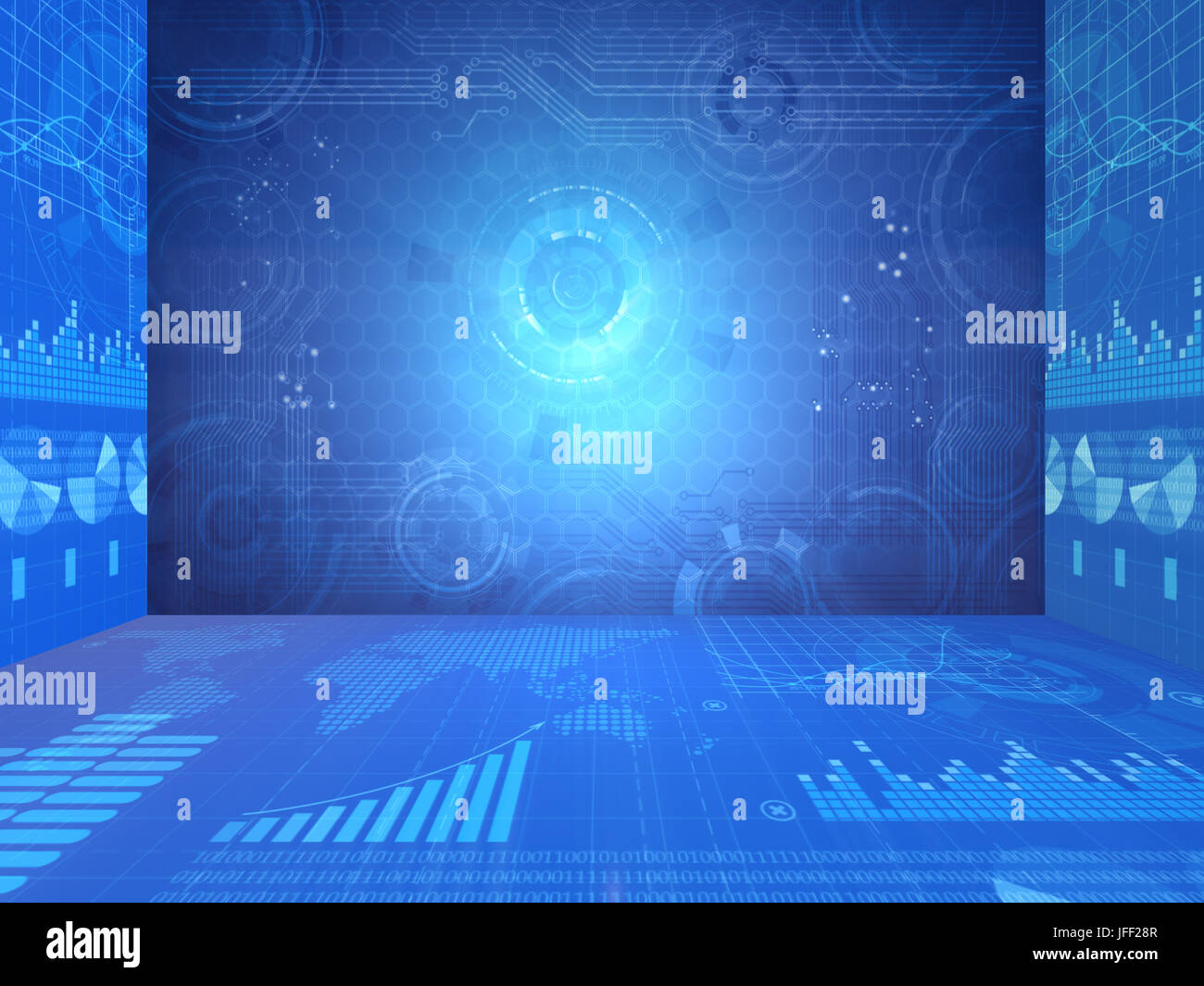 Abstract futuristic background in IT concept Stock Photo - Alamy