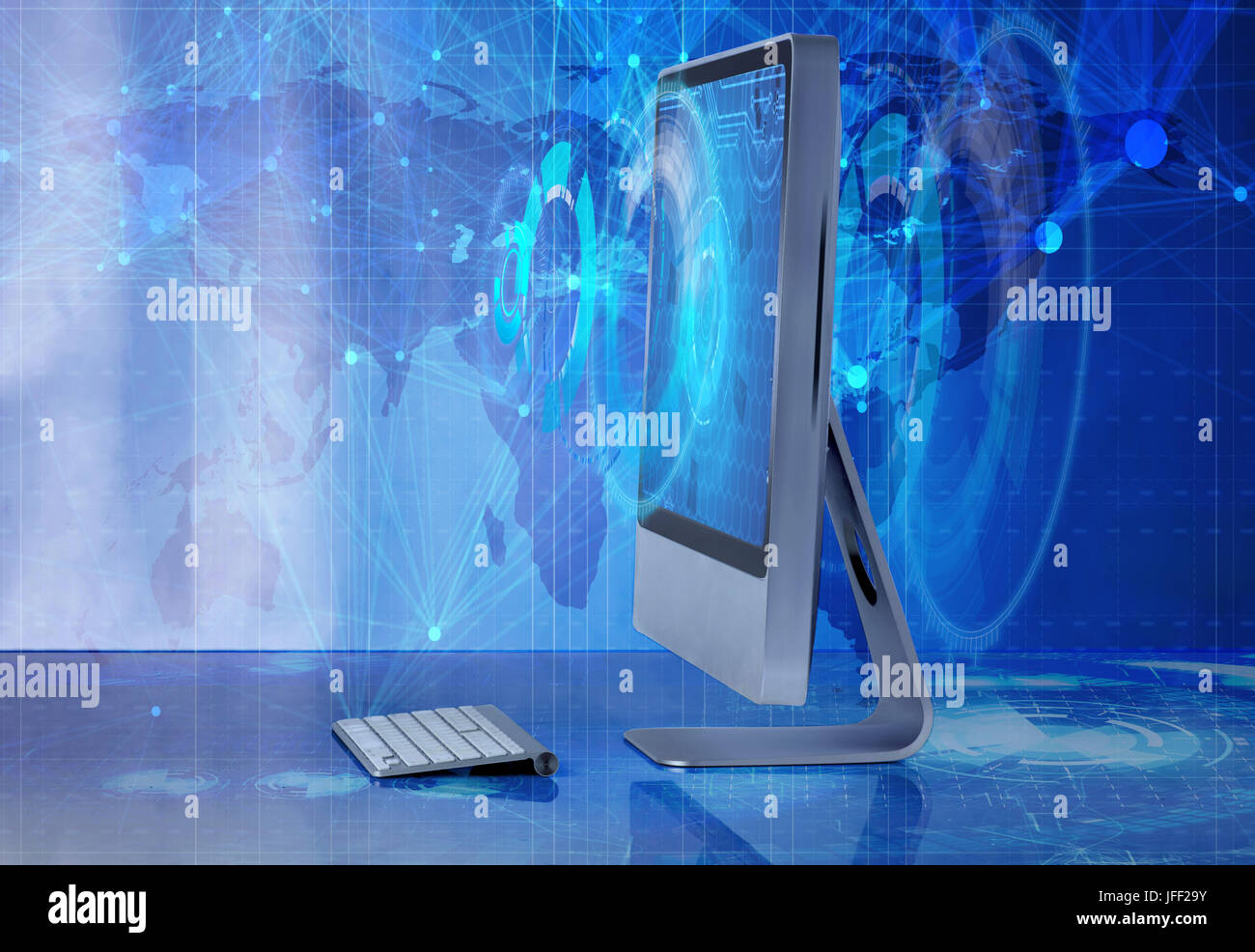 Computer screen in business concept Stock Photo - Alamy