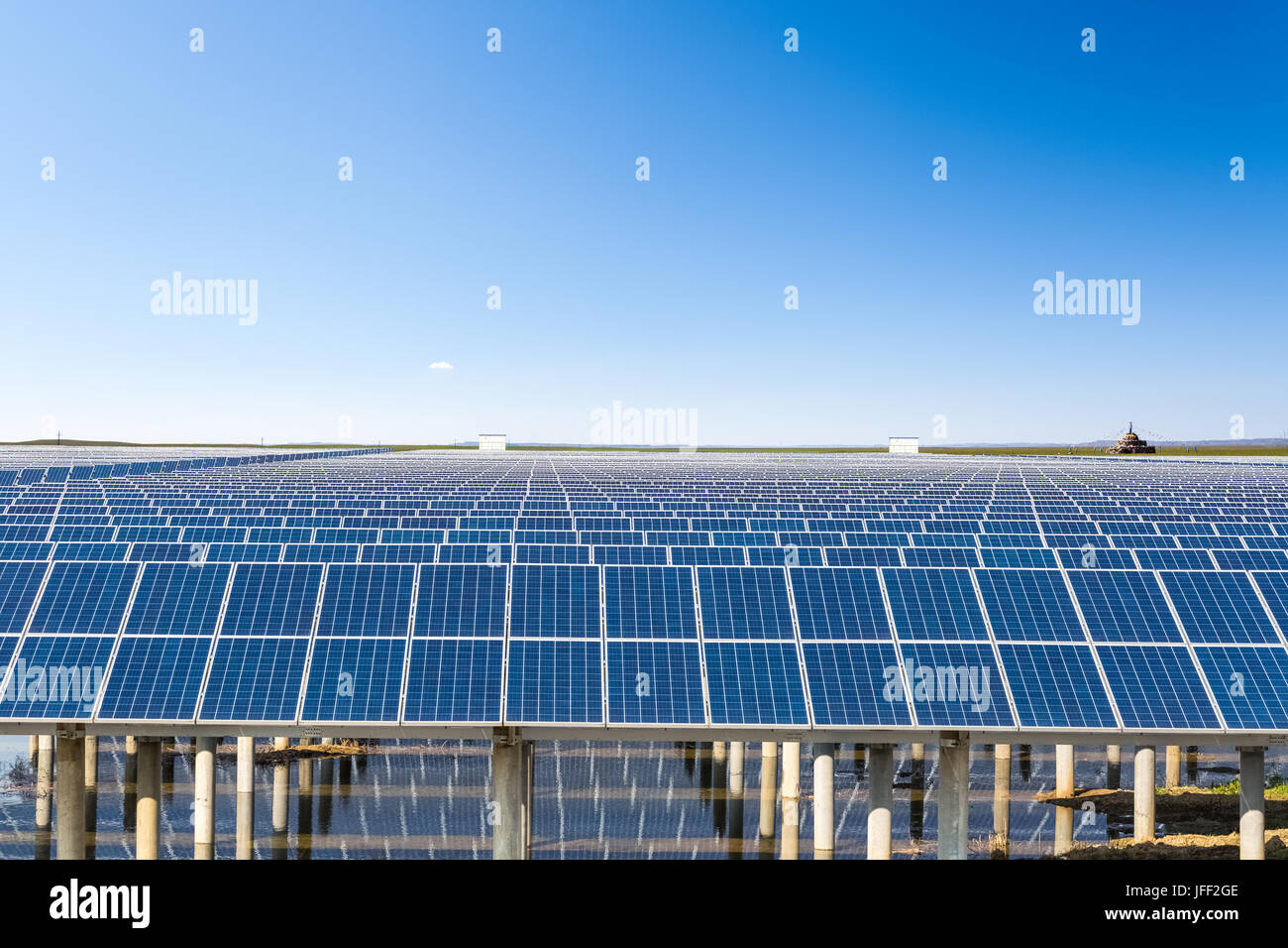 solar energy in prairie under the sunny sky Stock Photo - Alamy
