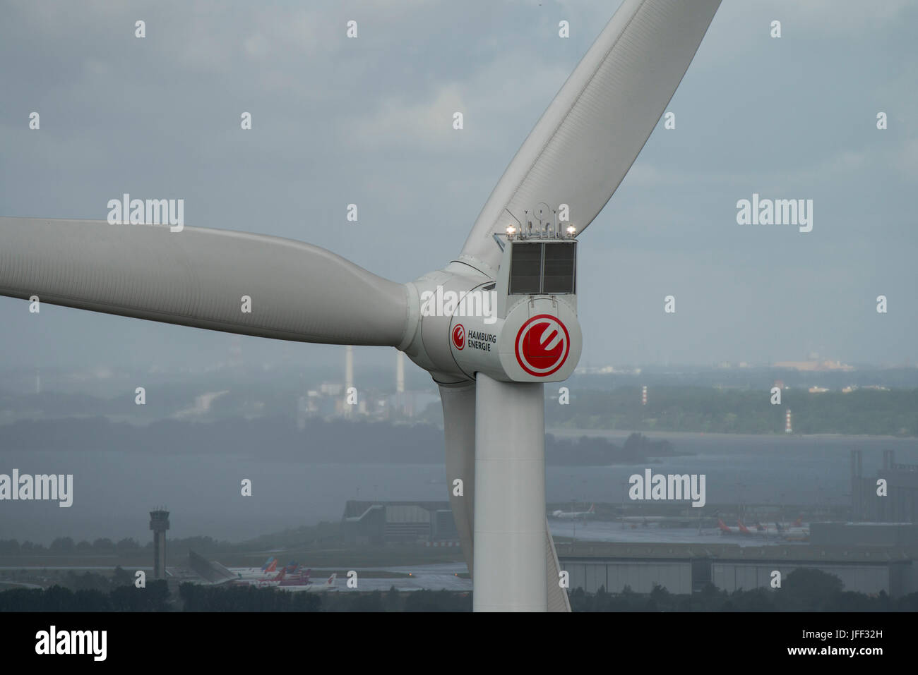 GERMANY Hamburg, wind turbine Siemens SWT-3.0-113 of Municipal energy ...