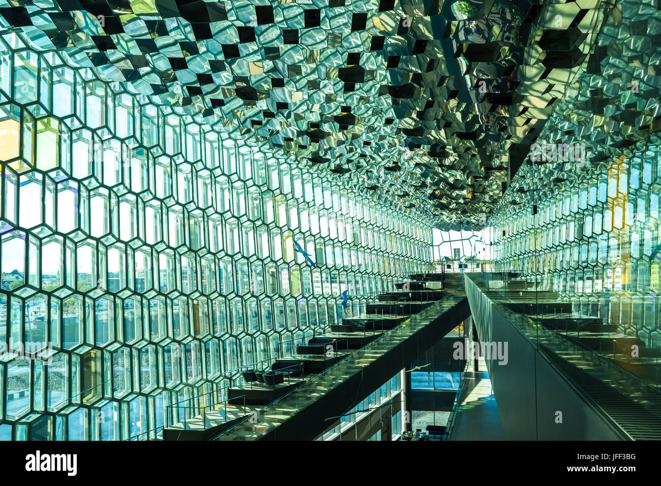 Harpa Concert Hall And Conference Centre Interior, Reykjavik, Iceland ...