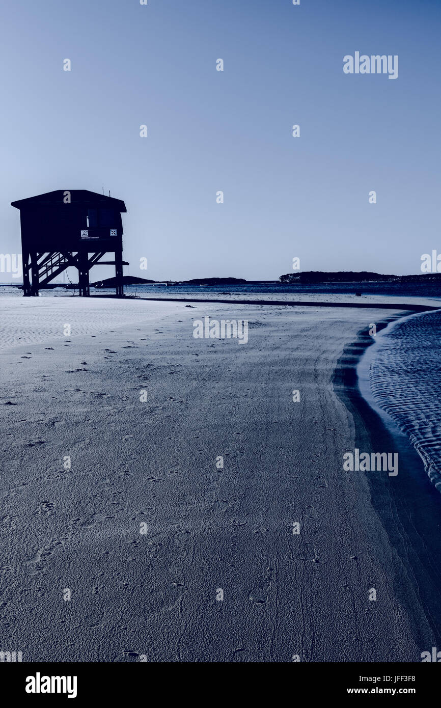 Lifeguard House on the Beach Stock Photo - Alamy