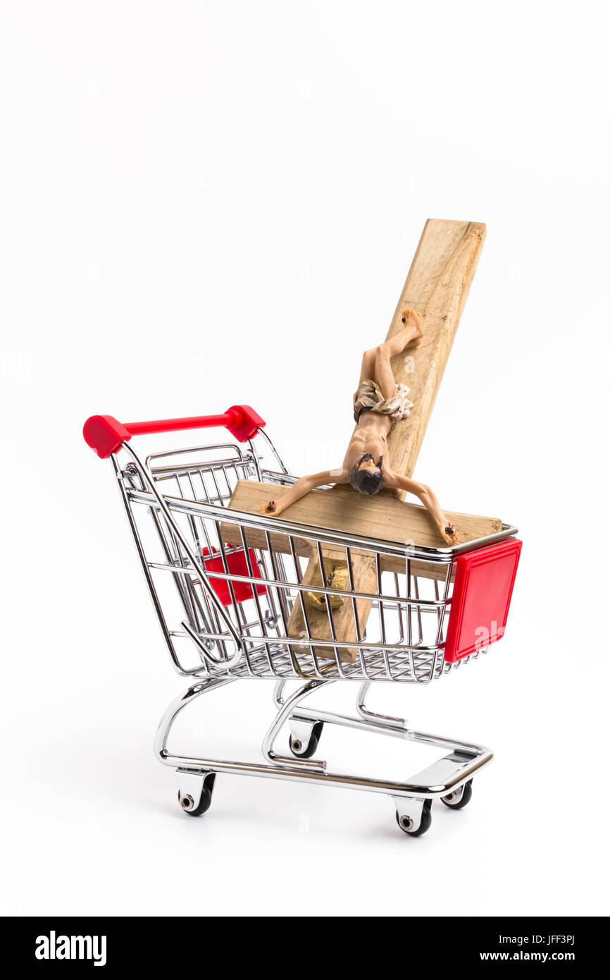 Cross crucifix in church Cut Out Stock Images & Pictures - Alamy