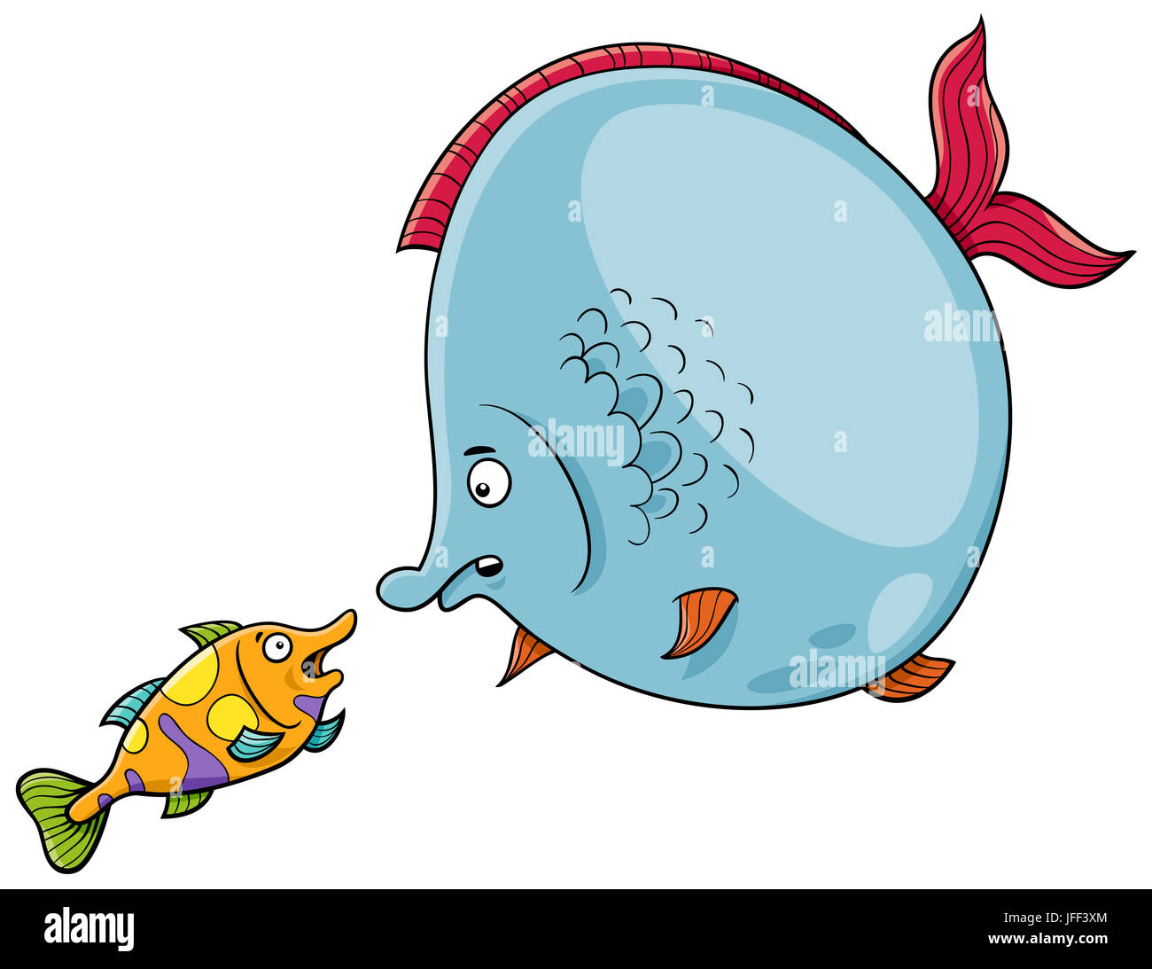 fish talking cartoon illustration Stock Photo - Alamy