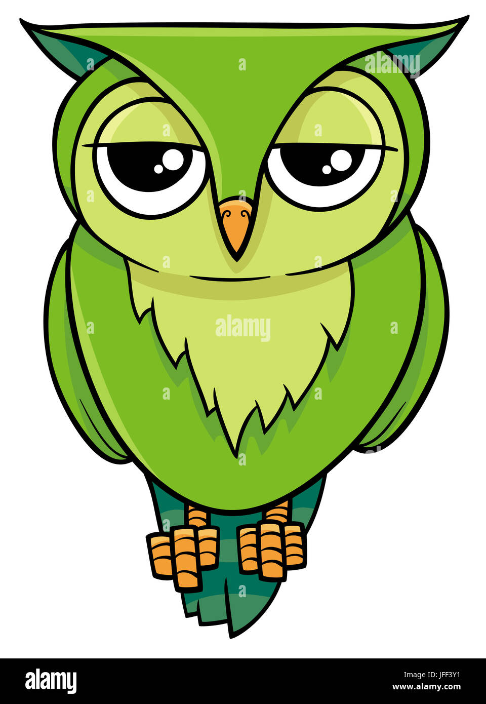 cartoon owl animal character Stock Photo - Alamy