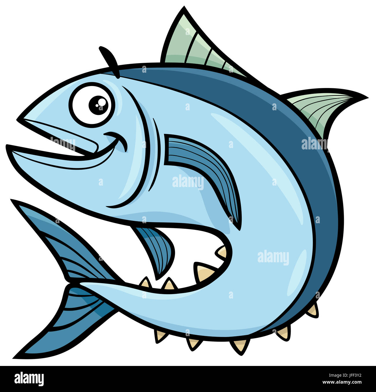 tuna fish cartoon character Stock Photo - Alamy