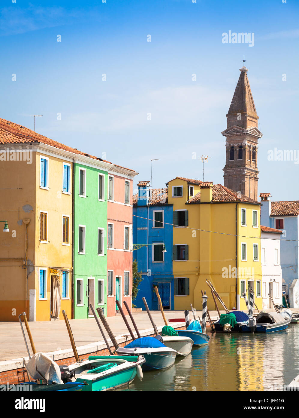 Colored houses in Venice - Italy Stock Photo - Alamy
