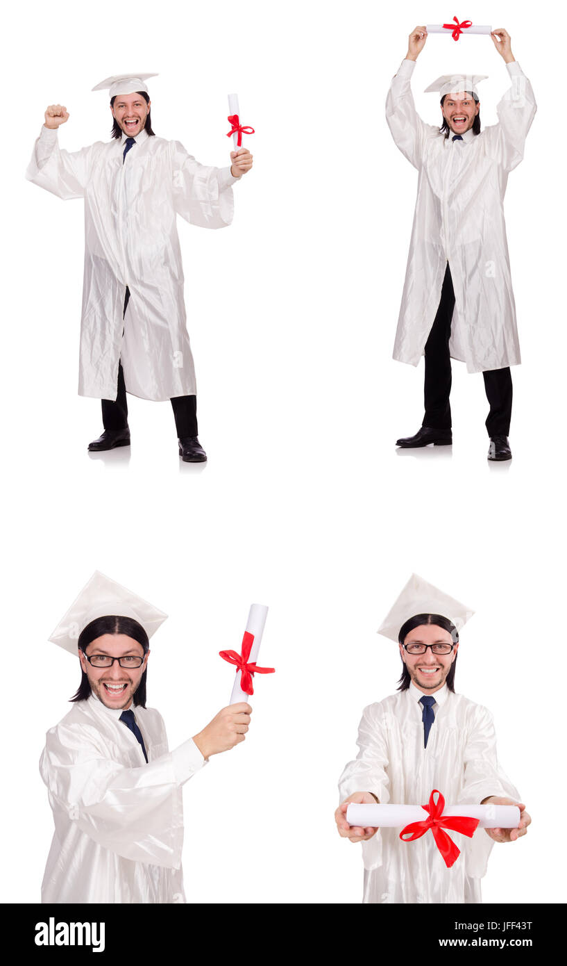 Young man ready for university graduation Stock Photo - Alamy