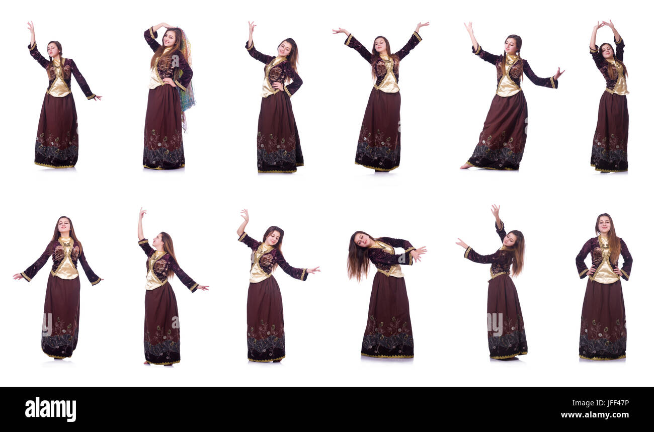 Young lady dancing traditional azeri dance Stock Photo - Alamy
