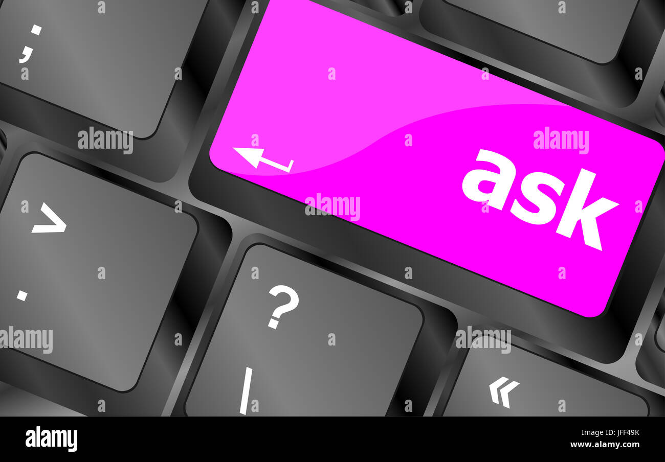 Question mark on the keyboard hi-res stock photography and images - Alamy