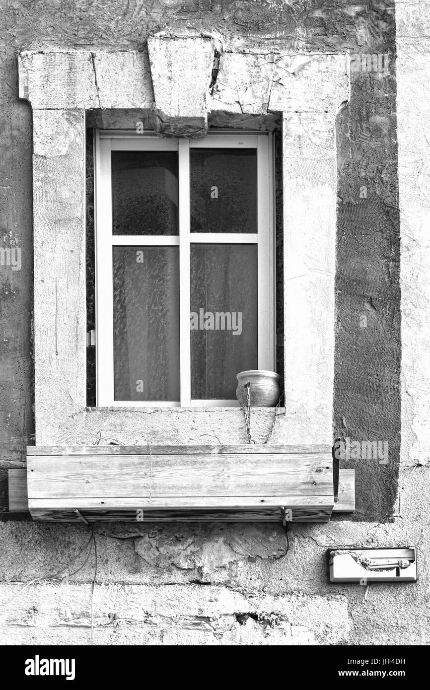 Israel Old Window in Jaffa. Black White Photo Stock Photo - Alamy