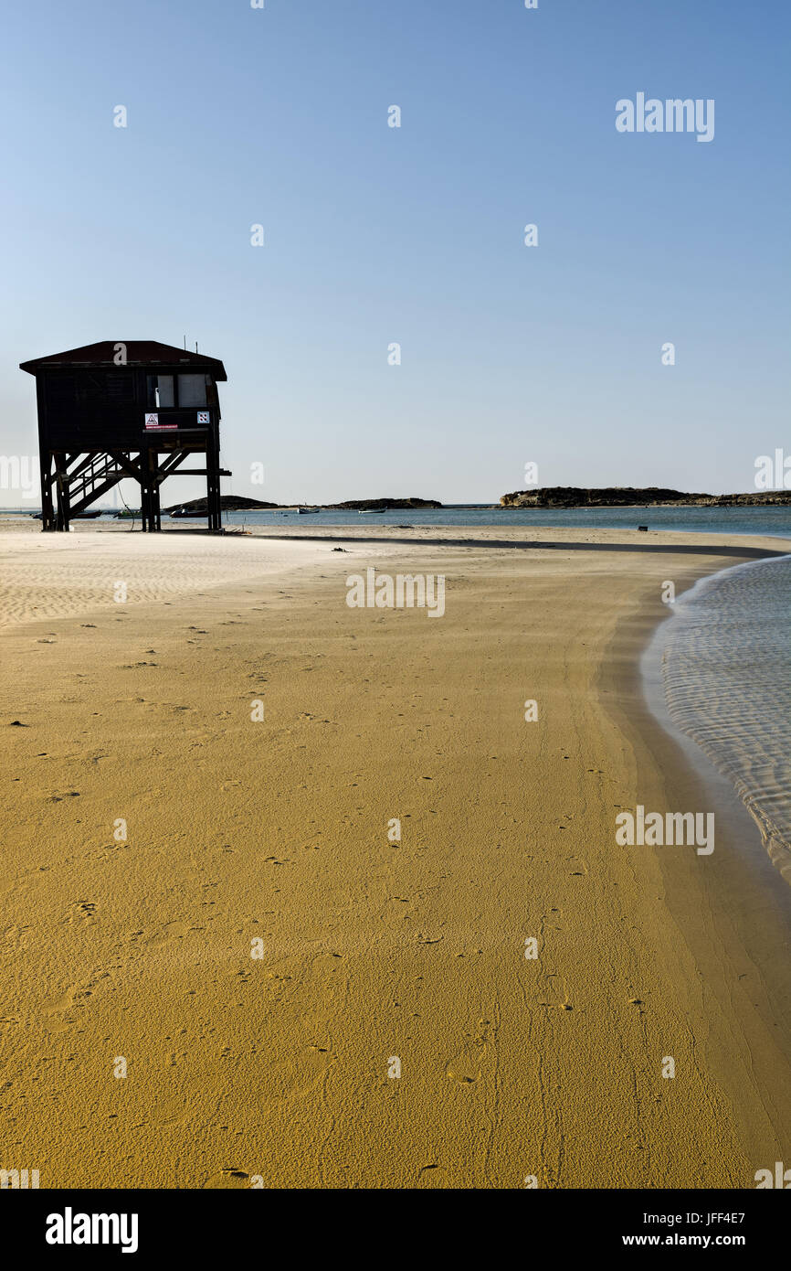 Lifeguard House on the Beach Stock Photo - Alamy