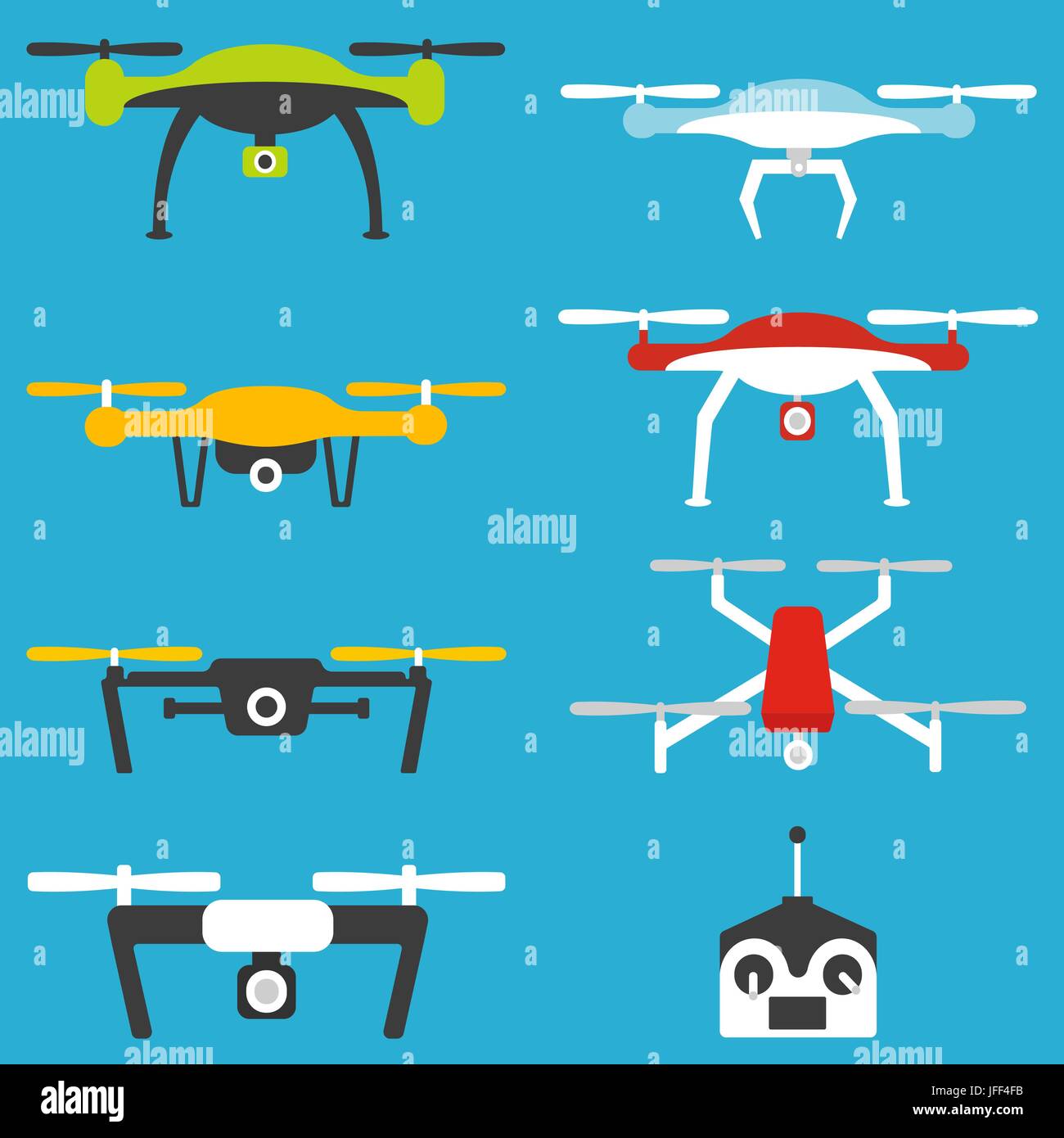 Drones vector set Stock Vector Image & Art - Alamy